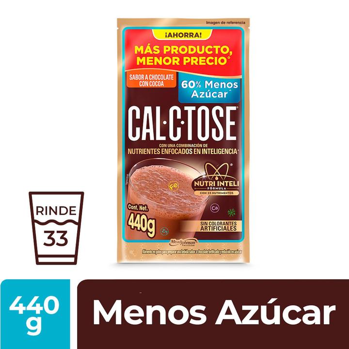 Cal C Tose Chocolate en Polvo 60% Menos Azúcar 440 g - H-E-B México