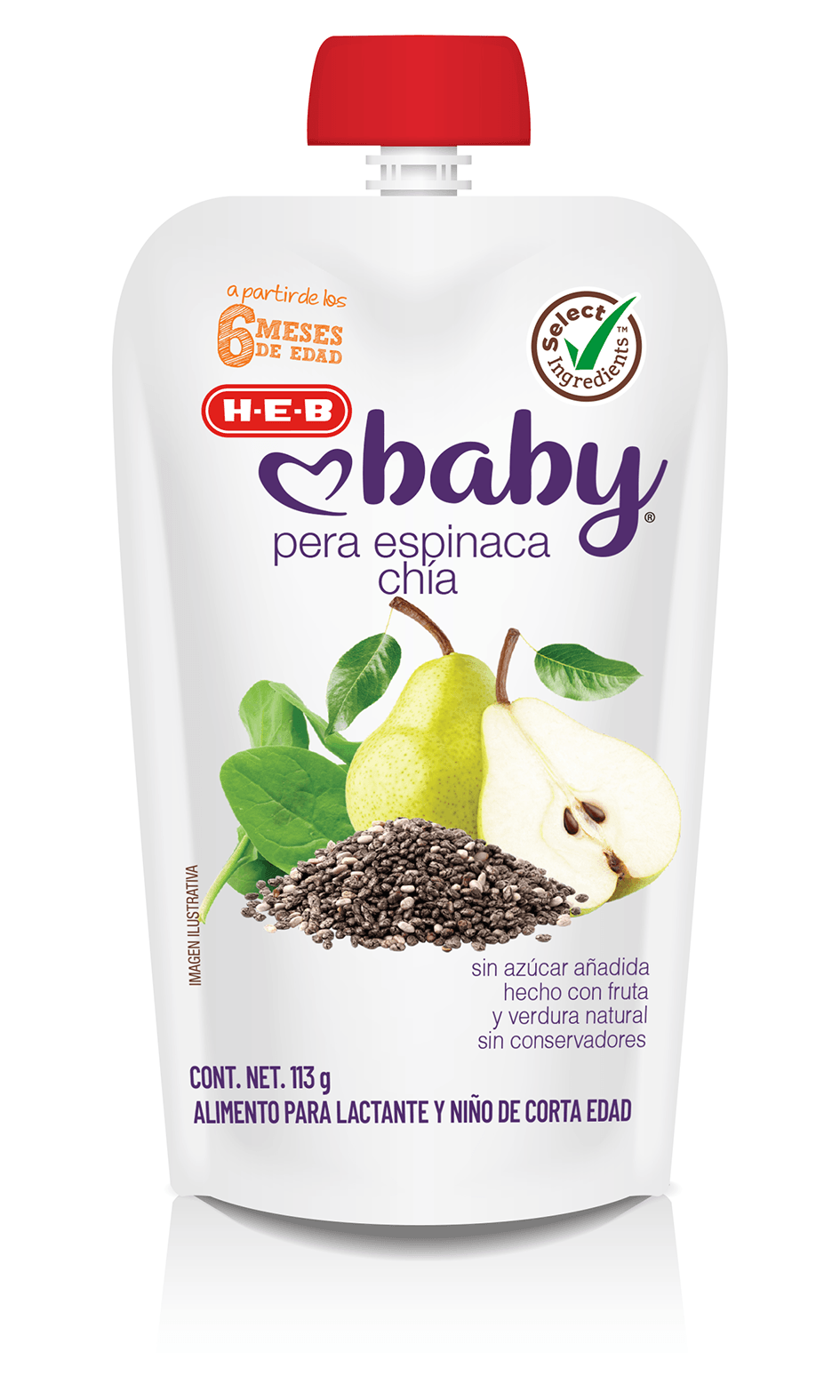 Heb Baby Papilla Para Bebé Pera Espina Y Chia 113 - Mi Tienda del Ahorro