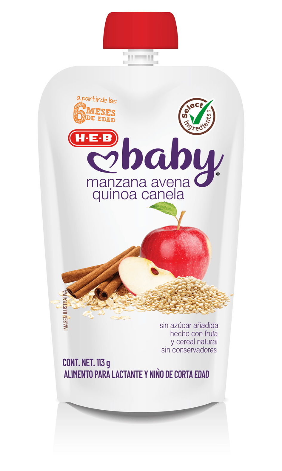 HEB Baby Papilla Para Bebé Manzana Aven Canela 113 - H-E-B México