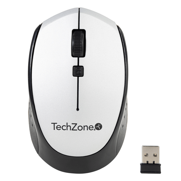 Techzone Mouse Inalámbrico 1600 Dpi Plata 1 Pz - H-E-B México