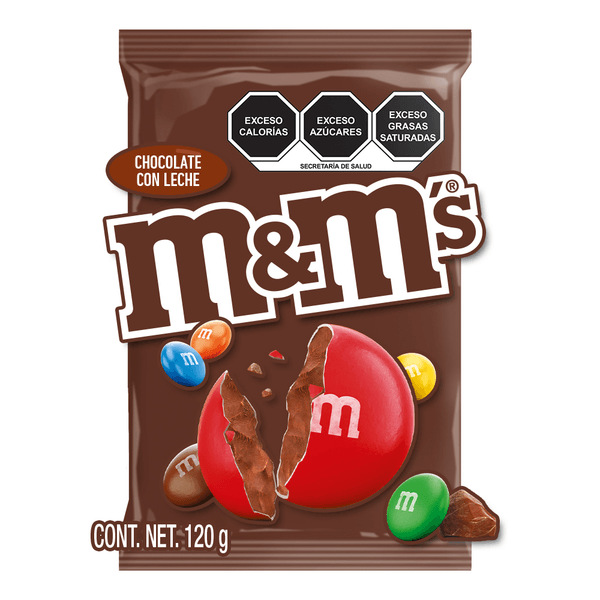 M&Ms Chocolates con Leche Confitados Mega Bolsa 120 g - H-E-B México