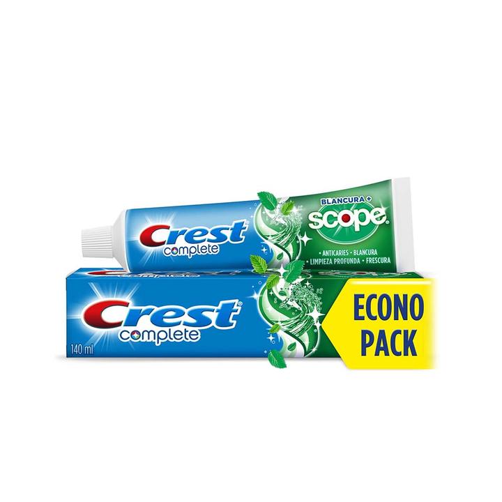 Crest Pasta Dental Complete Blancura + Scope 140 M - Mi Tienda del Ahorro