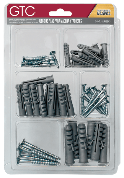 Gtc Juego de Pijas Y Taquetes Para Madera 1 Pz - Mi Tienda del Ahorro