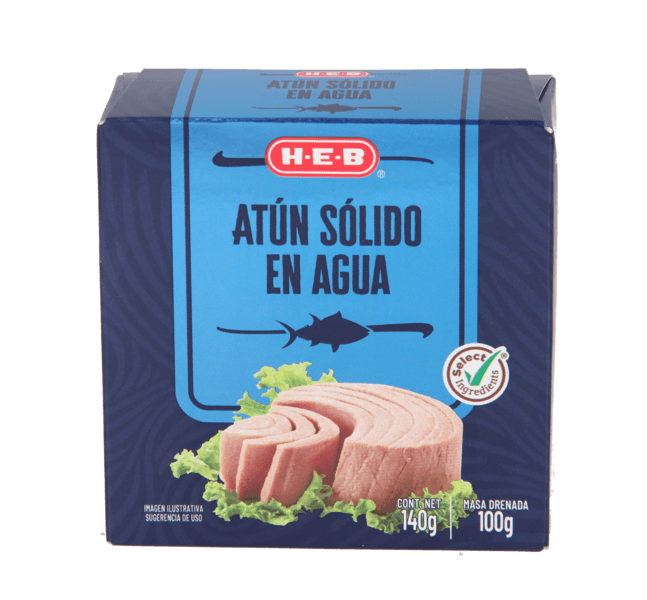 HEB Lomo de Atun en Agua 140 g - H-E-B México