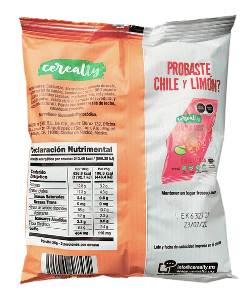 Cerealty Snacks de Arroz Sabor Bbq Picante 50 g - H-E-B México
