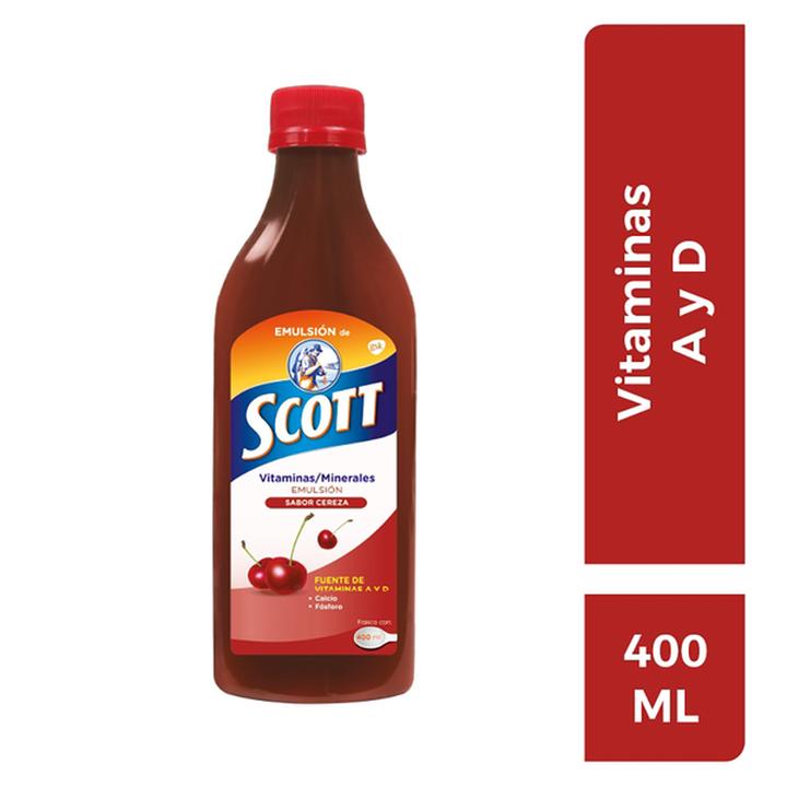 Emulsion de Scott Multivitamínico Cereza 400 ml - H-E-B México