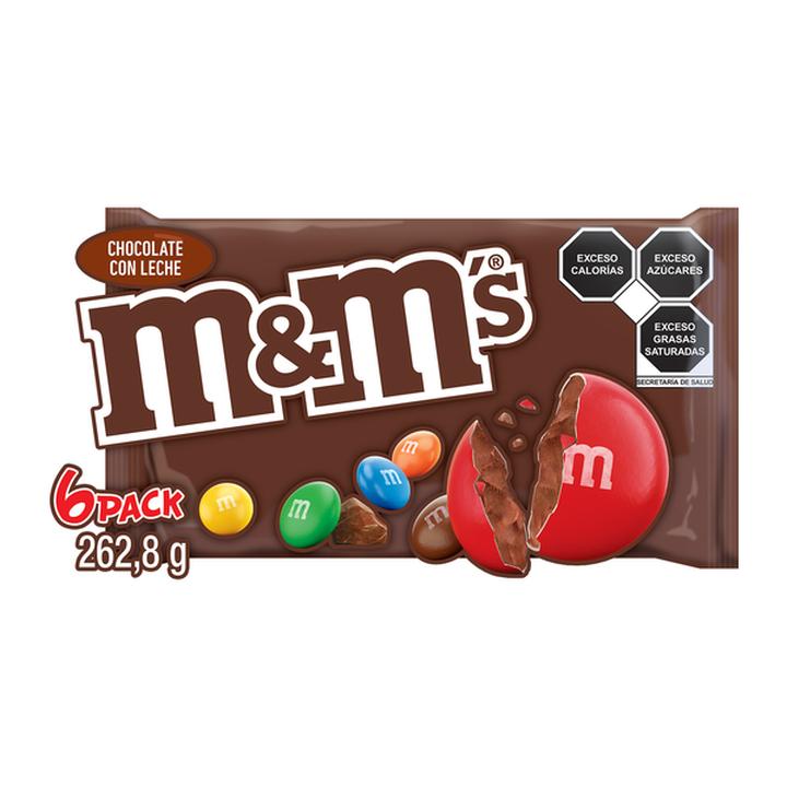 M&Ms Chocolates con Leche Confitados 6 piezas de 43.8 g - H-E-B México