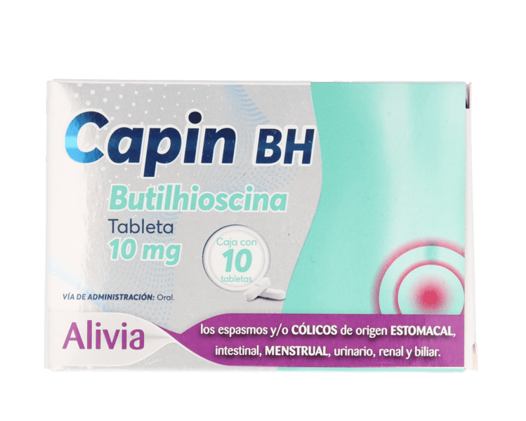 Capin Bh Butilhioscina Tabletas 10 Mg con 10 pz - H-E-B México