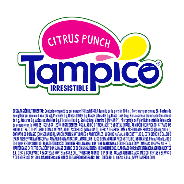 Tampico Bebida Citrus Punch Sabor Naranja 3.78 L - Mi Tienda del Ahorro