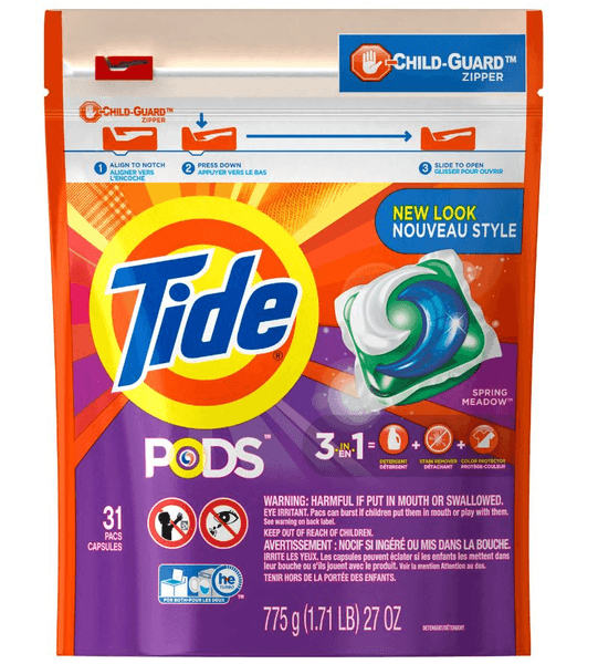 Tide Detergente Capsulas 3 en 1 Spring Meadow 31 pz - H-E-B México