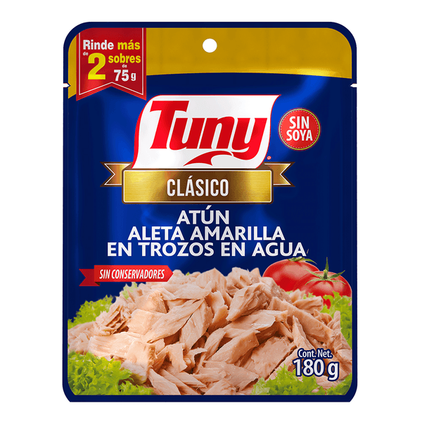 Tuny Atún Pouch Aleta Amarilla en Agua 180 g - H-E-B México