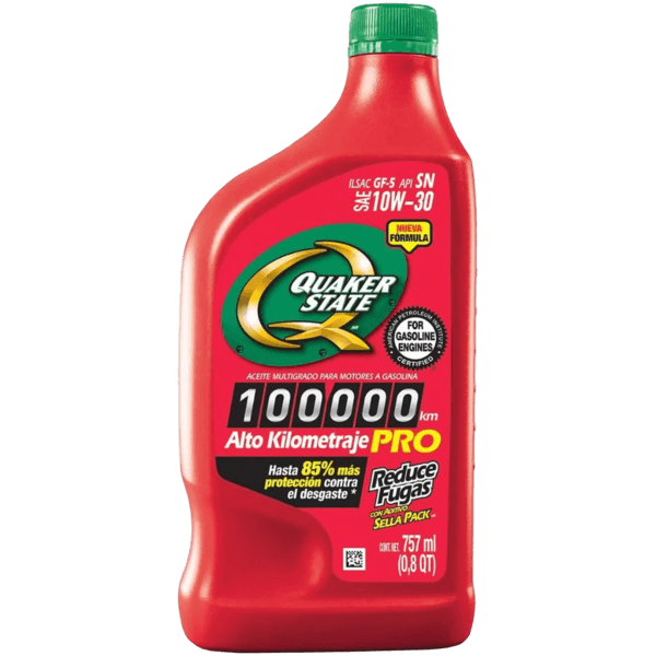 Aceite Para Motor Quaker State Alto kilometraje Sintético SAE 10W-30 ...
