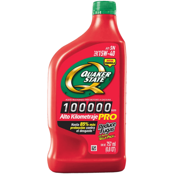 Aceite Para Motor Quaker State Alto kilometraje Sintético SAE 15W-40 ...