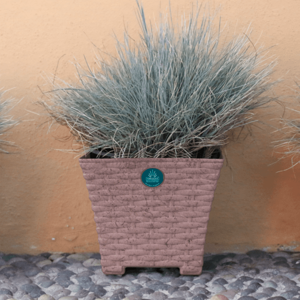 Terragave Maceta Rattan Ch Cuad L16 A13 Quartz 1 P - H-E-B México