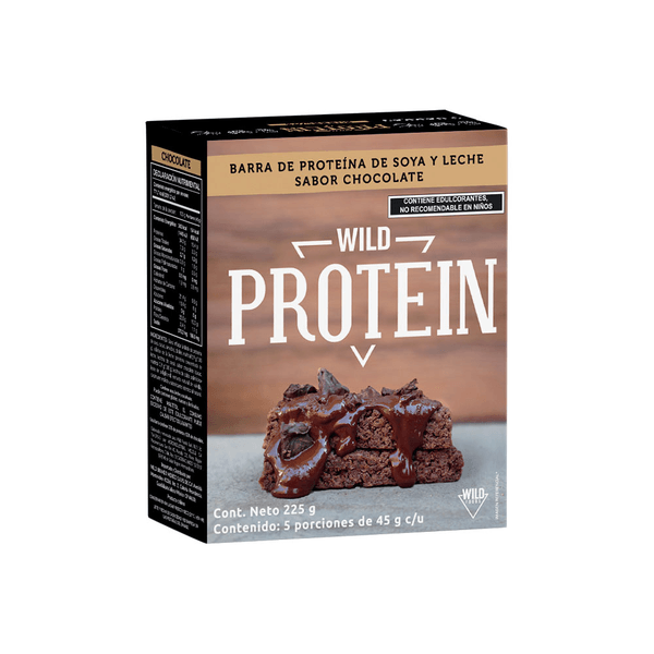 Wild Protein Barra de Proteina Chocolate 45g 5u 22 - H-E-B México