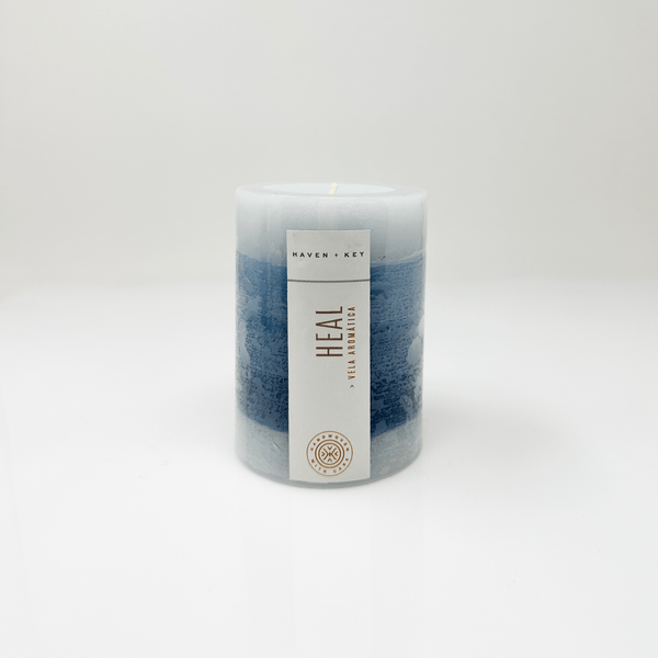 Haven And Key Vela Aromática Heal Pilar 10 cm con 398 g - H-E-B México