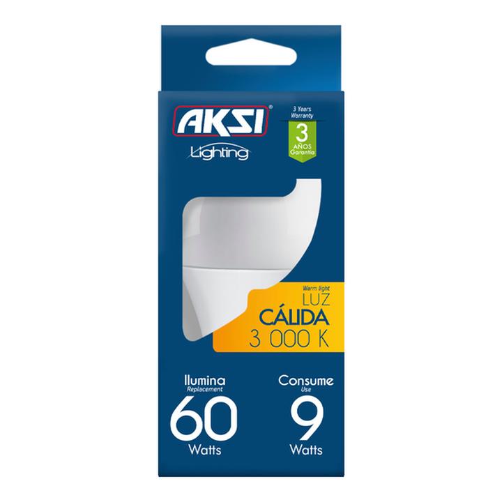 Aksi Foco Led A19 9w Luz Calida, Caja Color 1 Pz - H-E-B México