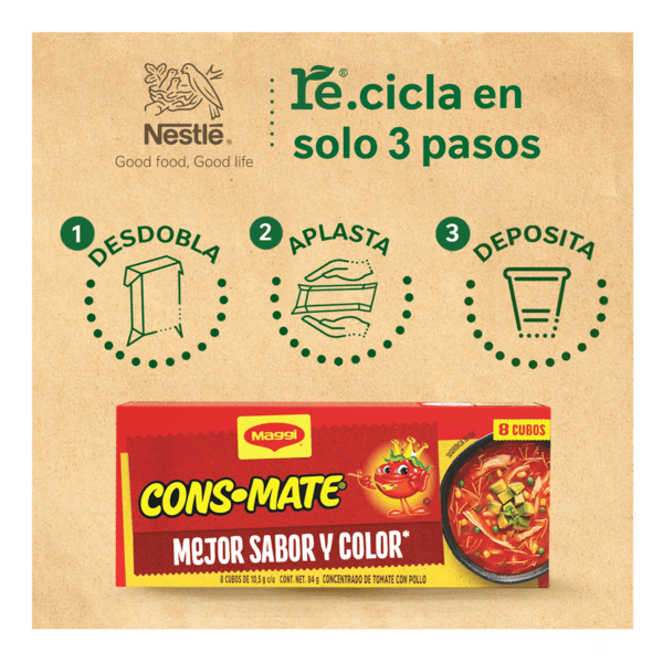 Concentrado de Tomate Maggi Consomate 8 Cubos 84 g - H-E-B México