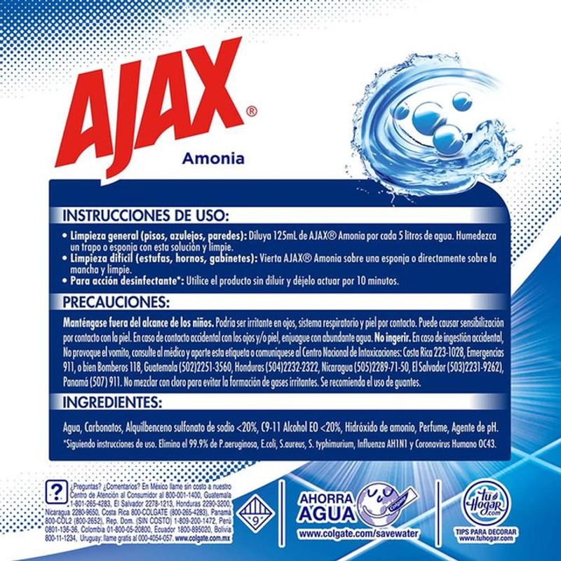 Ajax Limpiador Con Amonia 2 L - H-E-B México Ajax Limpiador Con Amonia 2 L - H-E-B México