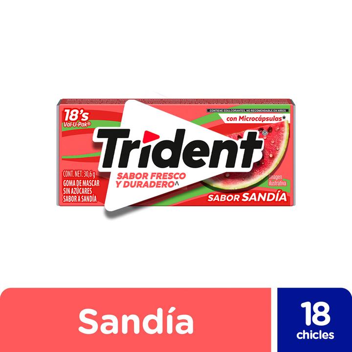 Trident Goma de Mascar Sandía 31 g - Mi Tienda del Ahorro