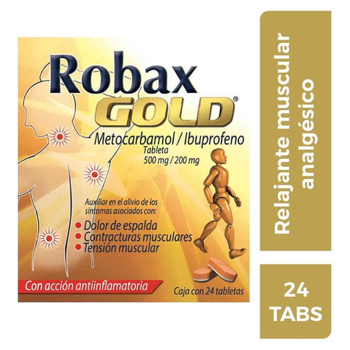 Robax Gold Relajante Muscular con Efecto Analgésico 24 Tabletas - H-E-B ...