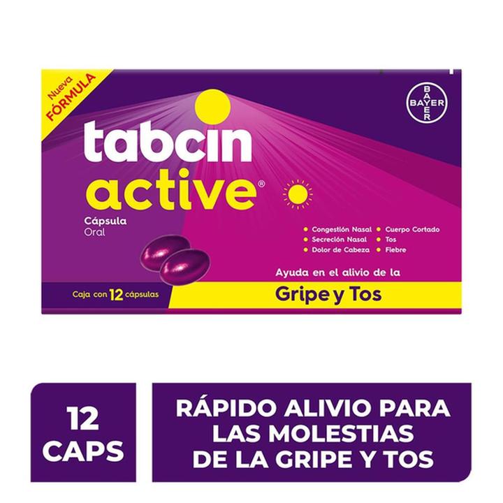 Tabcin Active Antigripal 250 mg con 12 Tabletas - H-E-B México