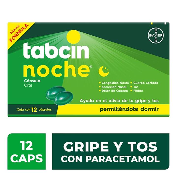 Bayer Tabcin Noche Antigripal 250 Mg con 12 pz - Mi Tienda del Ahorro