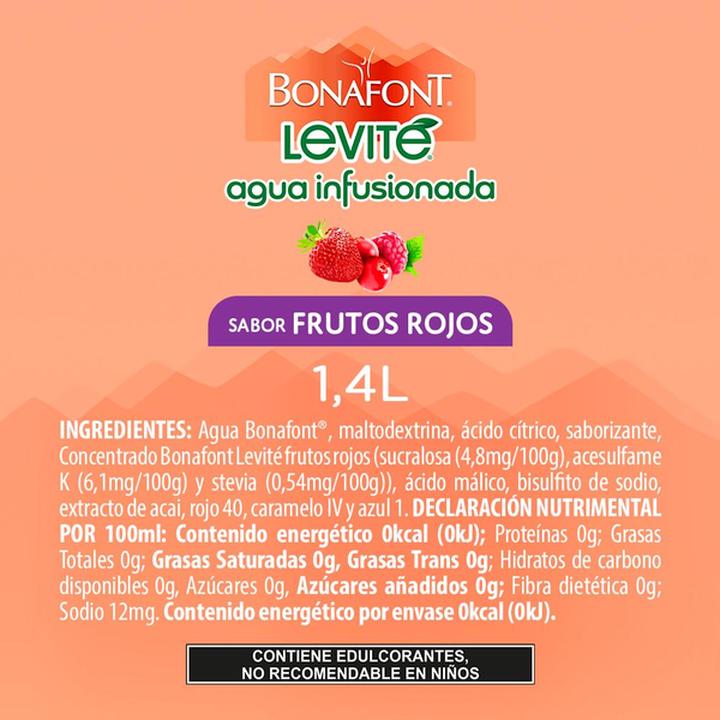 Bonafont Levité Agua Infusionada de Fresa 1.4 L - H-E-B México