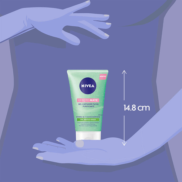 NIVEA Gel Facial Purificante Efecto Mate Piel Grasa 150 ml - H-E-B México
