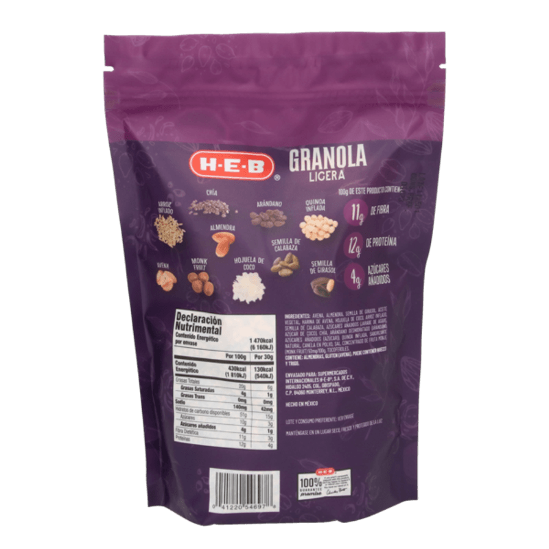 HEB Granola Ligera 340 g - H-E-B México