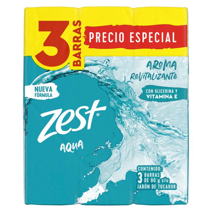 Zest Jabon 3pack Aqua 3 Pz - H-E-B México