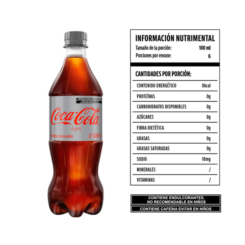 Coca Cola Refresco Light 600 Ml - Mi Tienda del Ahorro Coca Cola Refresco Light 600 Ml - Mi Tienda del Ahorro