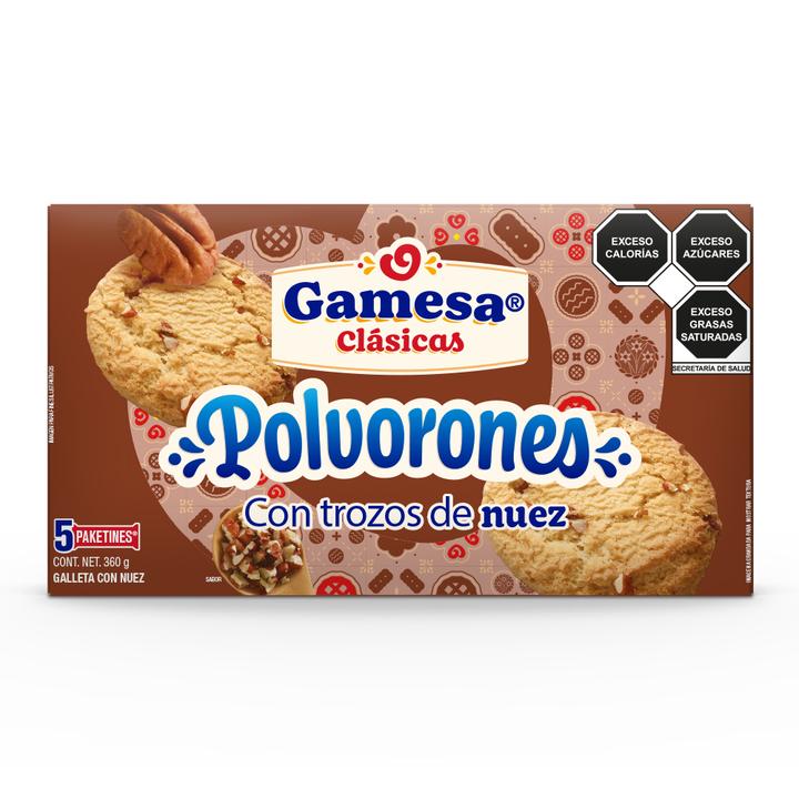 Gamesa Galletas Clásicas Polvorones con nuez 6 paketines 432 g - Mi ...