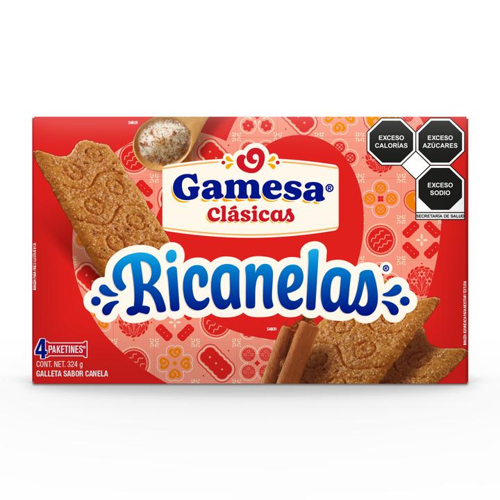 Gamesa Galletas Ricanelas Canela 4 paketines 452 g - Mi Tienda del Ahorro