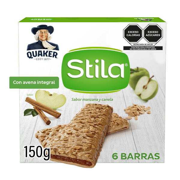 Quaker Barras de Cereal Rellenas con Manzana y Canela 150 g - H-E-B México