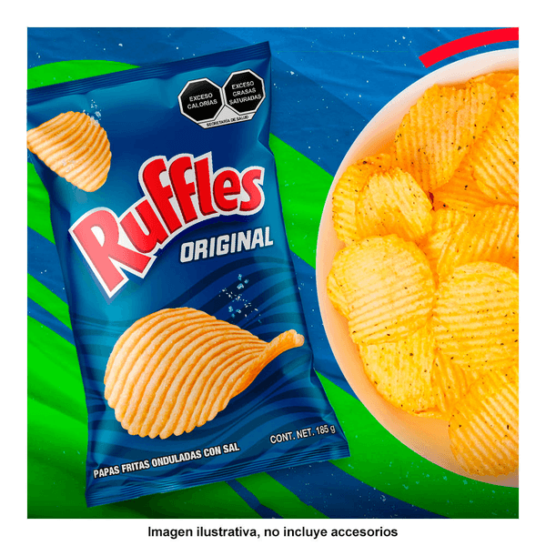 Sabritas Papas Fritas Ruffles Original con Sal 185 g - H-E-B México