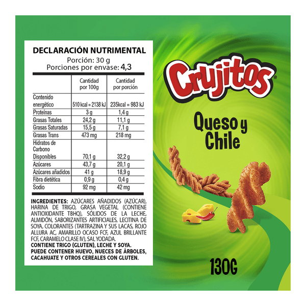 Sabritas Crujitos Queso Y Chile 120 g - H-E-B México