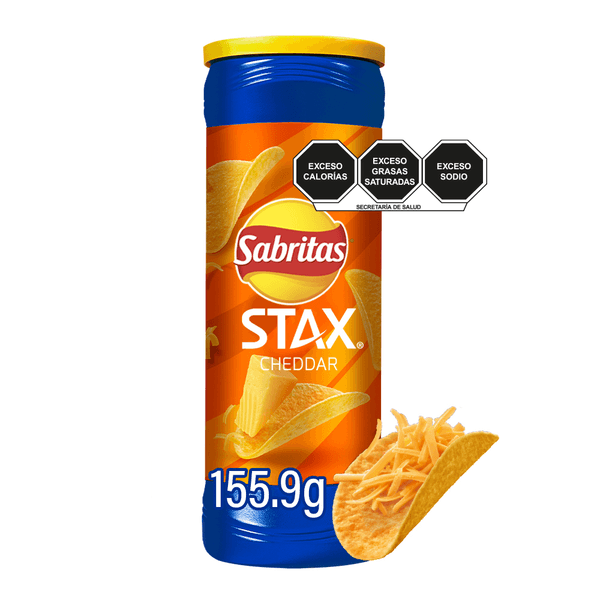 Sabritas Papas Fritas Stax Sabor Cheddar 155.9 g - H-E-B México