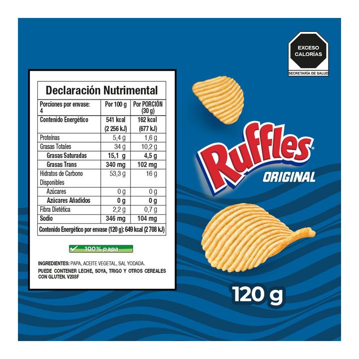 Papas con Sal Ruffles Original 120 g - H-E-B México