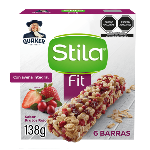 Quaker Barras de cereal con Frutos Rojos Stila Fit 138 g - H-E-B México
