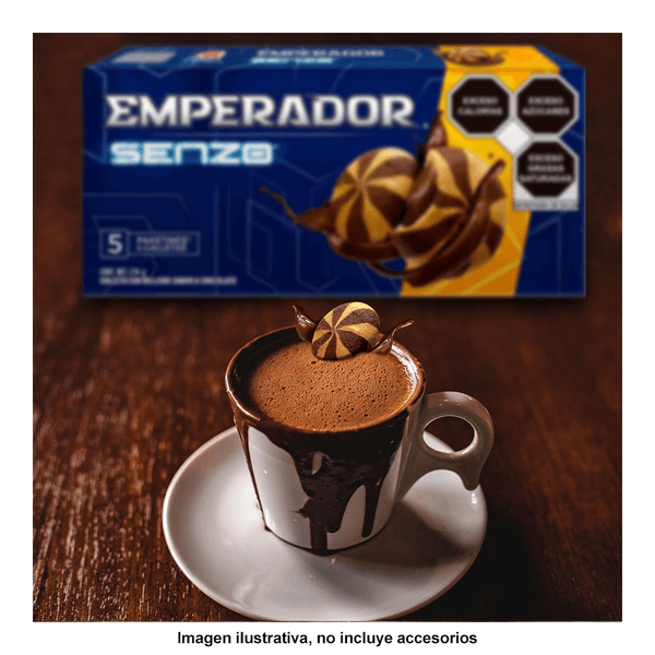 Emperador Galletas con relleno sabor a chocolate Senzo 5 paketines de 4 ...