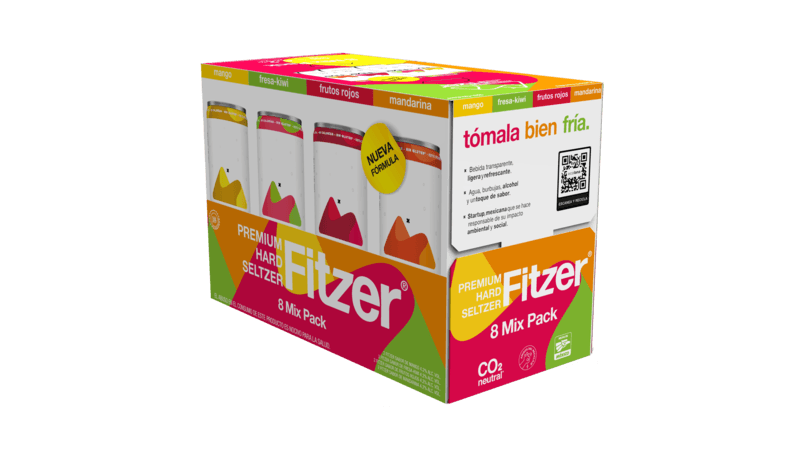 Fitzer Hard Seltzer 8 Pack Variety 355 Ml - H-E-B México