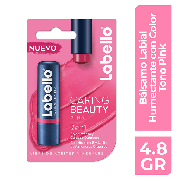 LABELLO Bálsamo Labial Humectante Caring Beauty Pink 4.8 g 1 pz - Mi ...