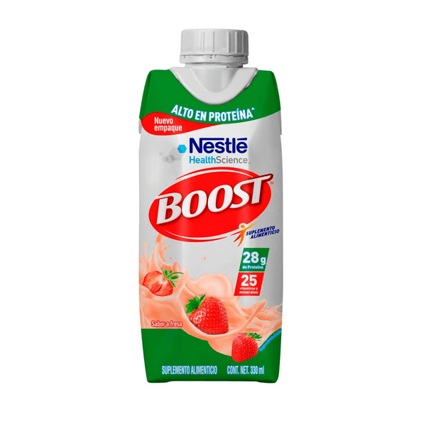 Boost Suplemento Alimenticio Alto en Proteína Sabor Fresa 330 ml - Mi ...