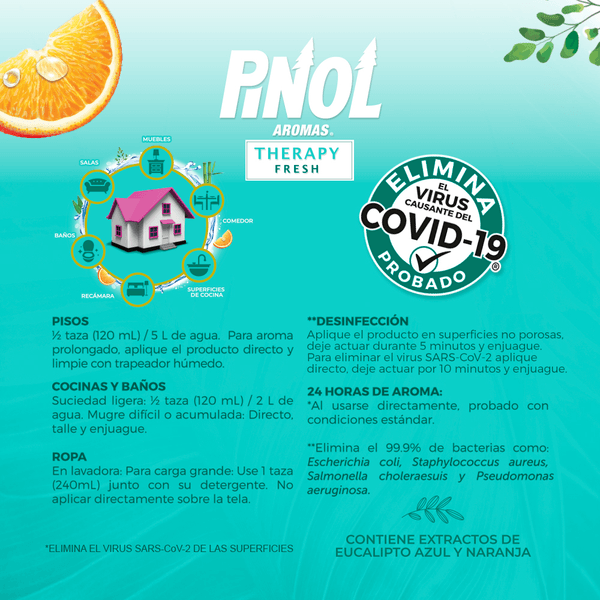 Pinol Limpiador Multiusos Therapy Fresh 828 ml - Mi Tienda del Ahorro