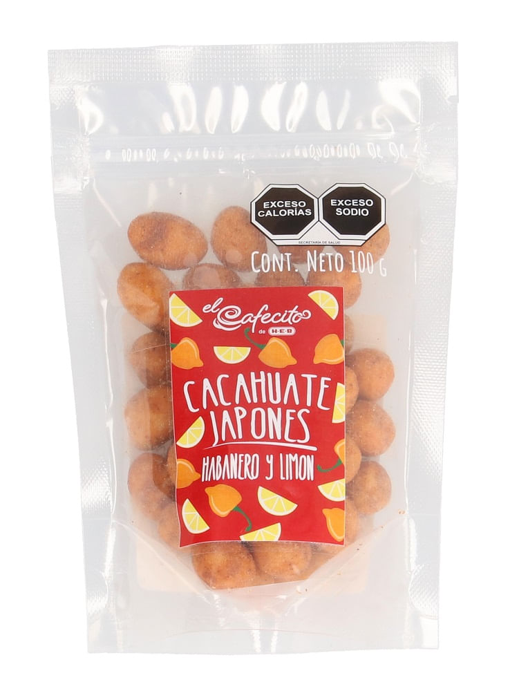 Nopal Cacahuate Japones Habanero Limon Pouch 100g - H-E-B México