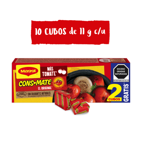 Concentrado de Tomate Maggi Consomate 10 Cubos 105 g - H-E-B México