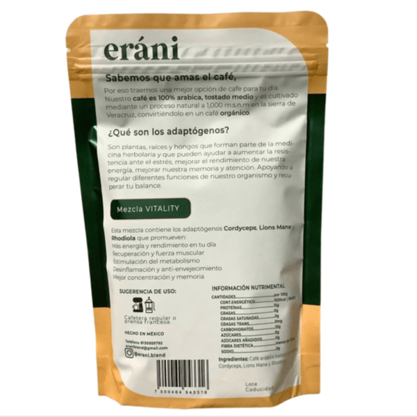 Erani Cafe Molido con Adaptogenos Vitality 200 g - H-E-B México