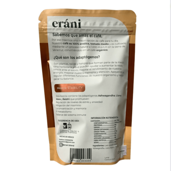 Erani Cafe Molido con Adaptogenos Stability 200 g - H-E-B México