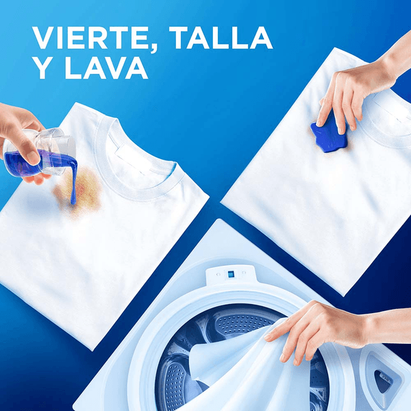 Ariel Más Cuidado Detergente Líquido para Lavar Ropa Blanca y de Color ...